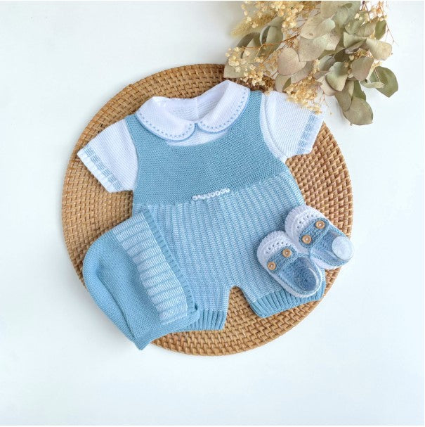 Newborn Summer Outfit -Indigo Blue